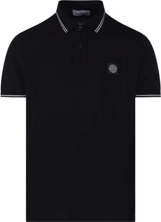 Stone Island Homme, Tops, Noir, Taille: M S/S Polo Slim Fit