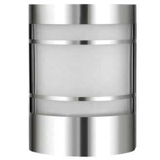 Garden Pleasure Au&szlig;en Wand Leuchte Terrassen Strahler Veranda Edelstahl Glas Beleuchtung silber