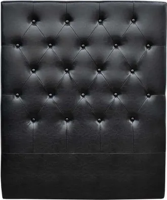 Habitat et Jardin Gepolstertes Kopfteil D&eacute;co aus pvc - 99 cm - Schwarz