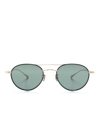 Eyevan 7285 lunettes de soleil &agrave; monture ronde 191 - Argent