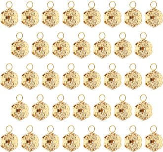 BESTONZON TOPBATHY 100 St&uuml;ck Packung Retro Selbstgemacht Bastelglocken Aus Langlebigem Eisen 14mm Goldfarbene Ausgezogene Glocken Sanfter Klang F&uuml;r Dekoration U