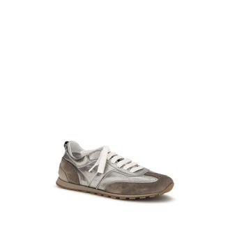 Brunello Cucinelli Womens Multicolor Calf Leather Bos Taurus Athletic Sneakers