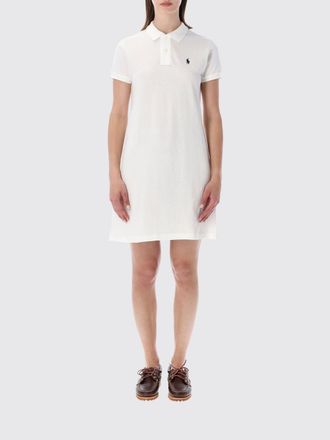 Polo Ralph Lauren Robe Femme couleur Blanc