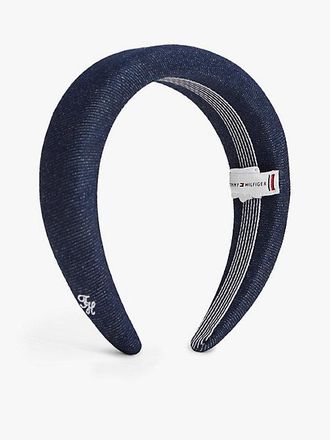 Tommy Hilfiger Serre-t&ecirc;te rembourr&eacute; en denim &agrave; logo