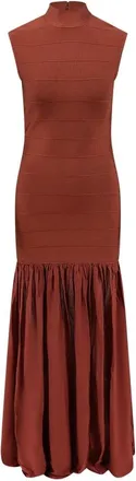 Retrof&ecirc;te Robe Longue Zosima en Viscose - Femme - Robes - Brun - Taille: 38 FR