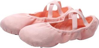 Yardwe Chaussures de Ballet Adultes avec Semelle Anti-d&eacute;rapante et Bande &Eacute;lastique Souples et Respirantes pour Danse Gymnastique et Fitness Couleur Chair