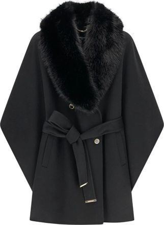 Marciano Ice Zweireihiger G&uuml;rtel-Cape - - Jackets - Damen - Schwarzk - XS