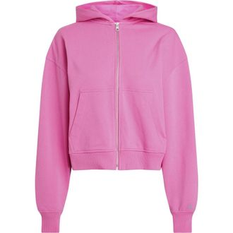 Calvin Klein Stilvoller Fuchsia Pullover Mit Rei&szlig;verschluss Kapuze - - Sweatshirts & Hoodies - Damen - Rosa - XS