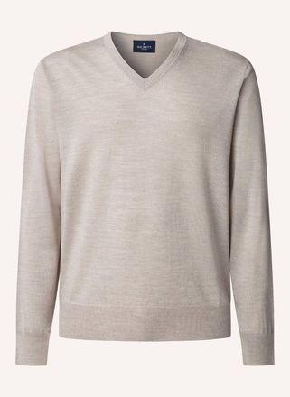 Hackett Pullover Gmd Merino Silk Vneck beige