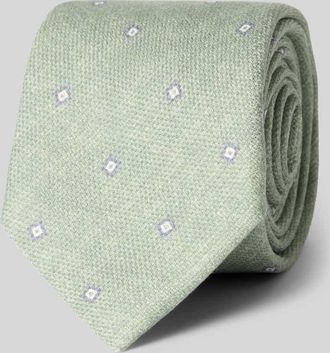 Gierremilano Seidenkrawatte aus reiner Seide mit Logo-Patch (7,5 cm)