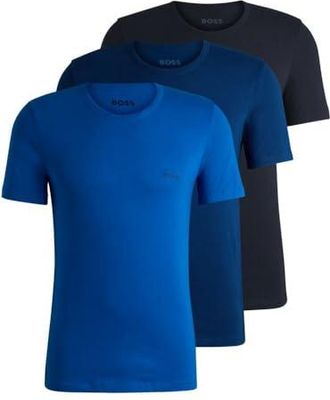 BOSS Hommes TShirtRN 3P Classic Lot de Trois t-Shirts en Coton &agrave; Logo brod&eacute;