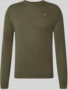 Napapijri Slim Fit Strickpullover aus reiner Wolle Modell DAMAVAND