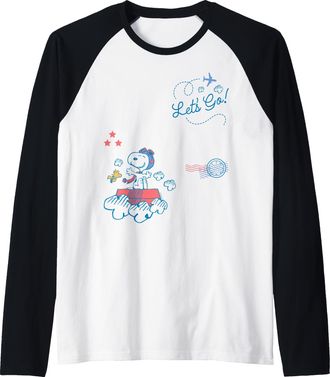 Peanuts Snoopy und Woodstock Lets Go Adventure Raglan