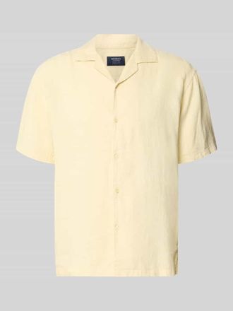 Mc Neal Regular Fit Leinenhemd mit Reverskragen