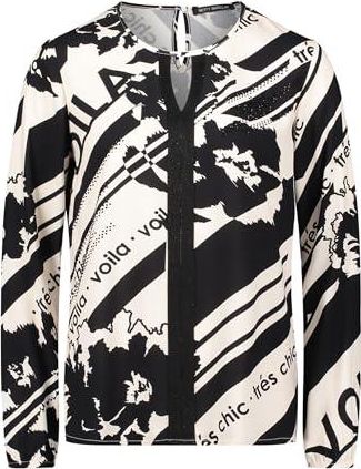 Betty Barclay 8012/1738 Blouse, Cr&egrave;me/Noir, 40 Femmes