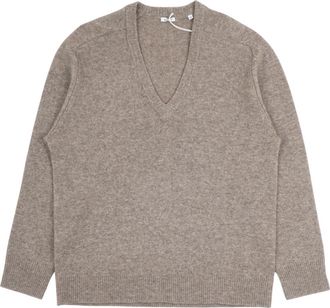 Aspesi Femme, Pulls, Gris, Taille: 42 FR Pull en maille col V en laine m&eacute;lang&eacute;e
