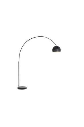 Novel Bogenleuchte, Schwarz, Metall, Metalloptik,Metalloptik, rund,rund, 39x190-205x170 cm, RoHS, Bsci, Fu&szlig;schalter, Lampen & Leuchten, Innenbeleuchtung, St