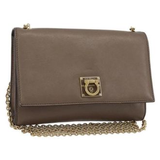 Ferragamo Pre-owned Leder Schultertasche - - Pre-owned - Damen - Braun - ONE SIZE