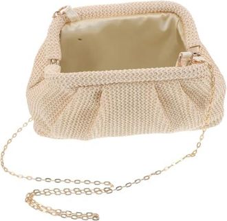 FOMIYES Sac Pochette pour Femme Tiss&eacute; Main Sac Pliss&eacute; avec Cha&icirc;ne Amovible &Eacute;l&eacute;gant et Compact pour Soir&eacute;es Formelles Mariages et Sorties Estivales