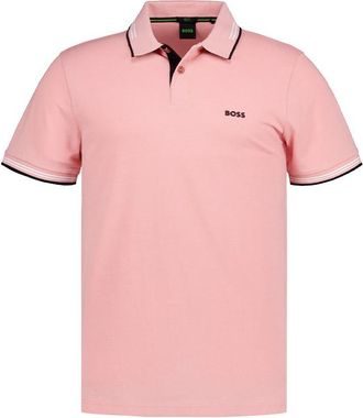 HUGO BOSS Herren Polo-Shirt rosa Baumwoll-Piqu&eacute;
