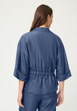 Olsen Kurzjacke Jacke mit Hemdblusenkragen und Rei&szlig;verschluss