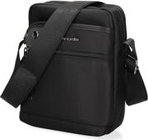 Pierre Cardin Sac à bandoulière pour homme Cuir végétalien Produit végétalien 18x25x6 cm 2081-ALAN09, Noir, Taille unique