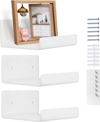 Generic Badezimmer-Regale - Set mit 3 Wandregalen, dekorativer Organizer f&uuml;r Kosmetik und | Moderne Aufbewahrungsm&ouml;glichkeit f&uuml;r Mieter, Designer, Studenten, 