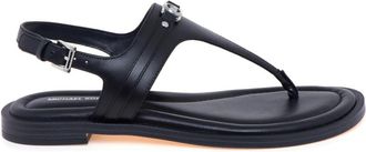 Michael Kors Femme, Chaussures, Noir, Taille: 41 EU Mandy Sandale en Cuir &agrave; Bride en T