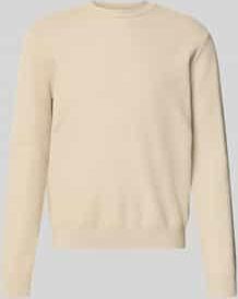 Only & Sons Strickpullover aus Viskose-Mix mit Jacquardstruktur und Rundhalsausschnitt