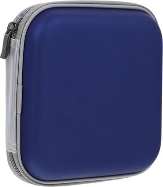 NUOBESTY Veemoon CD H&uuml;lle und DVD Organizer mit 20 F&auml;chern Platzsparend Robustes Eva Material Blauer Rei&szlig;verschluss Transportbeutel f&uuml;r CDs und DVDs Zuf&auml;llige 