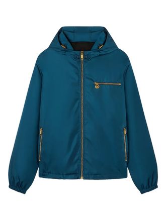 Versace doudoune &agrave; fermeture dissimul&eacute;e - Bleu