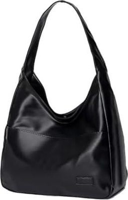 Generic Ooomay Sac &agrave; bandouli&egrave;re pour femme, sac &agrave; main en cuir, sac &agrave; main fourre-tout d&eacute;contract&eacute; et tendance, sac &agrave; main souple pour tout, Noir, standard