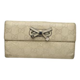 Gucci Pre-owned Canvas Geldb&ouml;rse - - Pre-owned - Damen - Beige - ONE SIZE