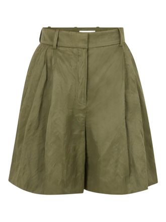 Nina Ricci Klassische Shorts mit Knitteroptik - Gr&uuml;n