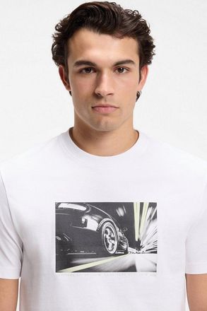 HUGO BOSS T-Shirt Te Motors Regular Fit Fotodruck, reine Baumwolle, Regular Fit