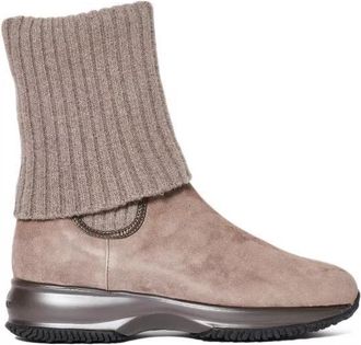 Hogan Stiefel - Beige Suede Ankle Boots - Gr. 36 (EU) - in Braun - für Damen