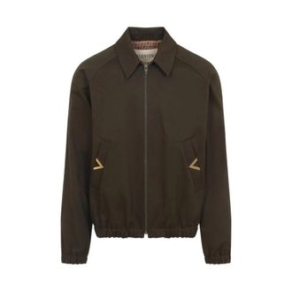 Valentino Garavani Vltn Bomber Jacket - - Jackets - Herren - Gr&uuml;n - XL