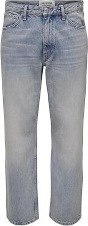 Only & Sons Onsfade Loose One L.tint0350 Azg DNM Ext Coupe Ample, Bleu Jeans Clair, 29W / 34L Hommes