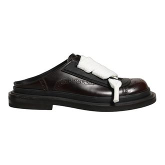 Dolce & Gabbana Kalbsleder-Sliders - - Shoes - Herren - Braun - 44 EU