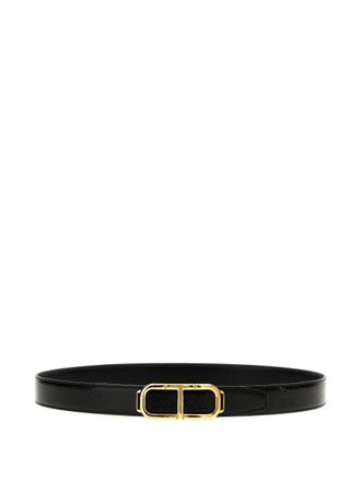 Tom Ford ceinture à boucle logo T - Noir