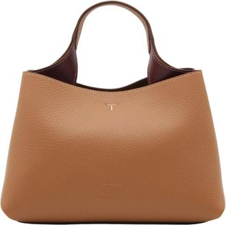 Tod's Tods Hobo Bags - Structured Handbag With Soft Pebbled Texture - Gr. unisize - in Braun - f&uuml;r Damen