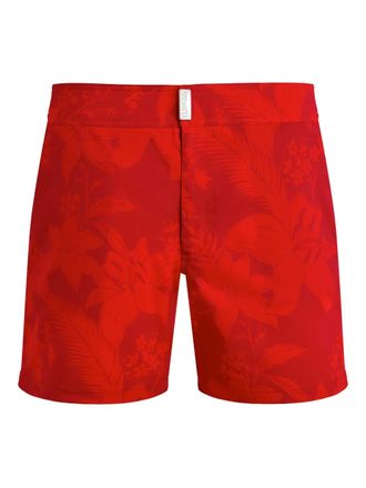 Vilebrequin Badeshorts mit grafischem Print - Rot
