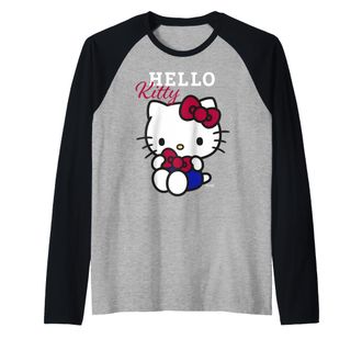 Hello Kitty College School Team, lustiger, s&uuml;&szlig;er Posenklassiker Raglan