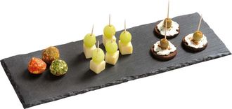 KESPER 38123, Buffetplatte aus Schiefer, 38 x 13 x 0,6 bis 0,7 cm