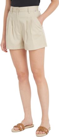Tommy Jeans Damen Shorts Claire Pleated Shorts Kurz, Elfenbein (Newsprint), 31W