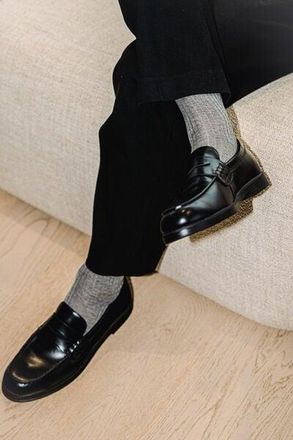 Calzedonia Lange Gerippte Herrensocken Mit Fil Decosse Grau