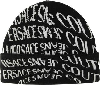 Versace Jeans Couture Homme, Accessoires, Noir, Taille: ONE Size Wool Beanie