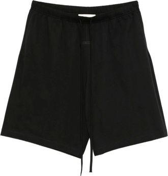 Fear of God Homme, Shorts, Noir, Taille: XL Shorts Noirs avec Patch Logo et Taille &Eacute;lastique