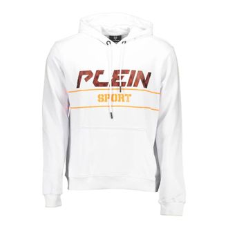 Plein Sport Homme, Sweatshirts et sweats &agrave; capuche, Blanc, Taille: S Sweat &agrave; Capuche Blanc avec Imprim&eacute;