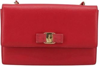 Ferragamo Sac bandouli&egrave;re en cuir pr&eacute;-poss&eacute;d&eacute; - Femme - Pre-owned - Rouge - Taille: ONE Size